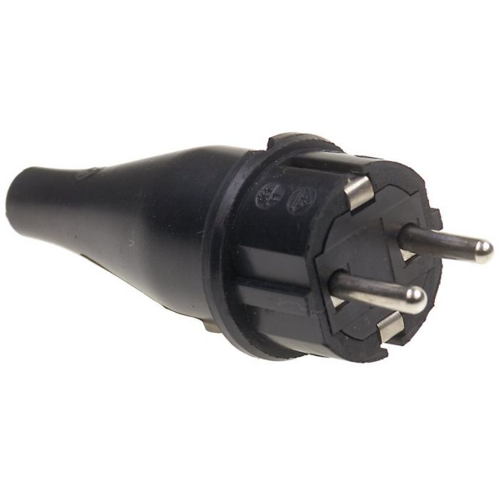 Rubber stekker, geaard | Dezwembadspecialist.nl